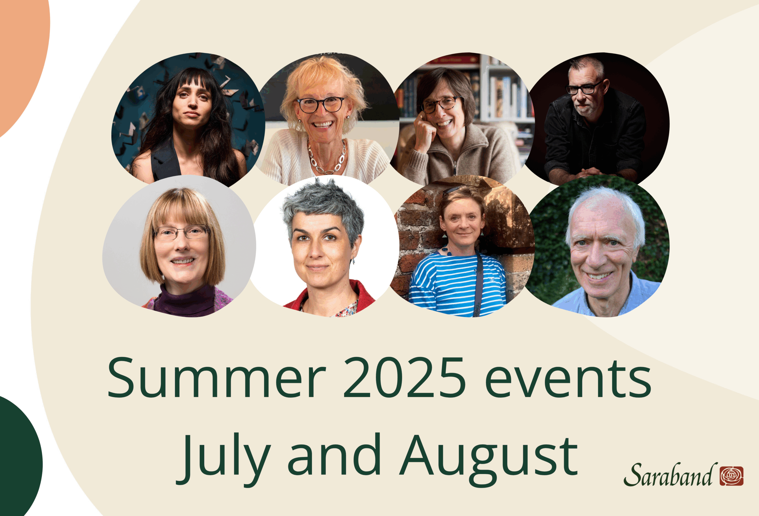 Summer 2025 events - July and August - Saraband